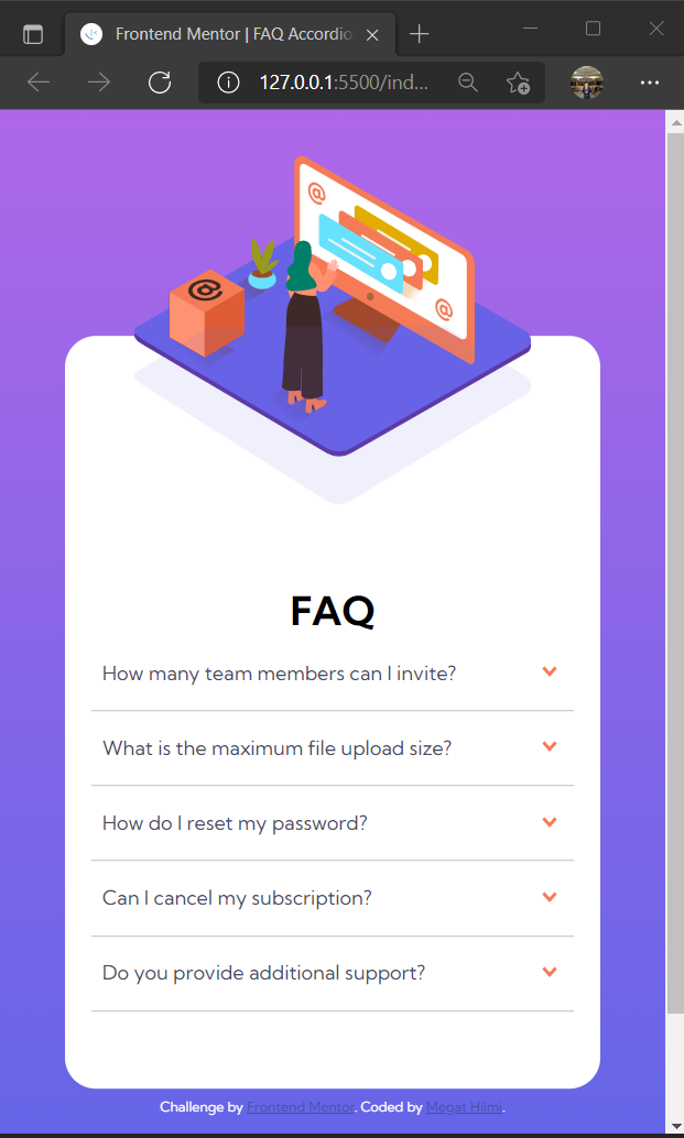 GitHub - MegatHilmi/faq-accordion-card-main: The website is to ...