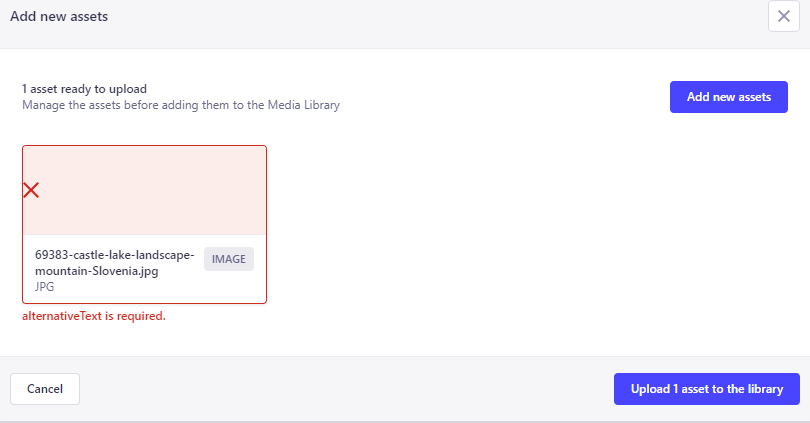 Enhance Error Ui If The Image Upload Process Had An Error · Issue 18202 · Strapistrapi · Github 7366