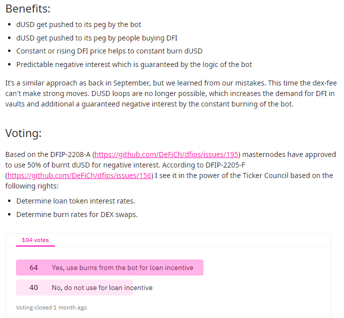 Incentive to buy DFI by increasing negative interest on dUSD · Issue #245 · DeFiCh/dfips · GitHub