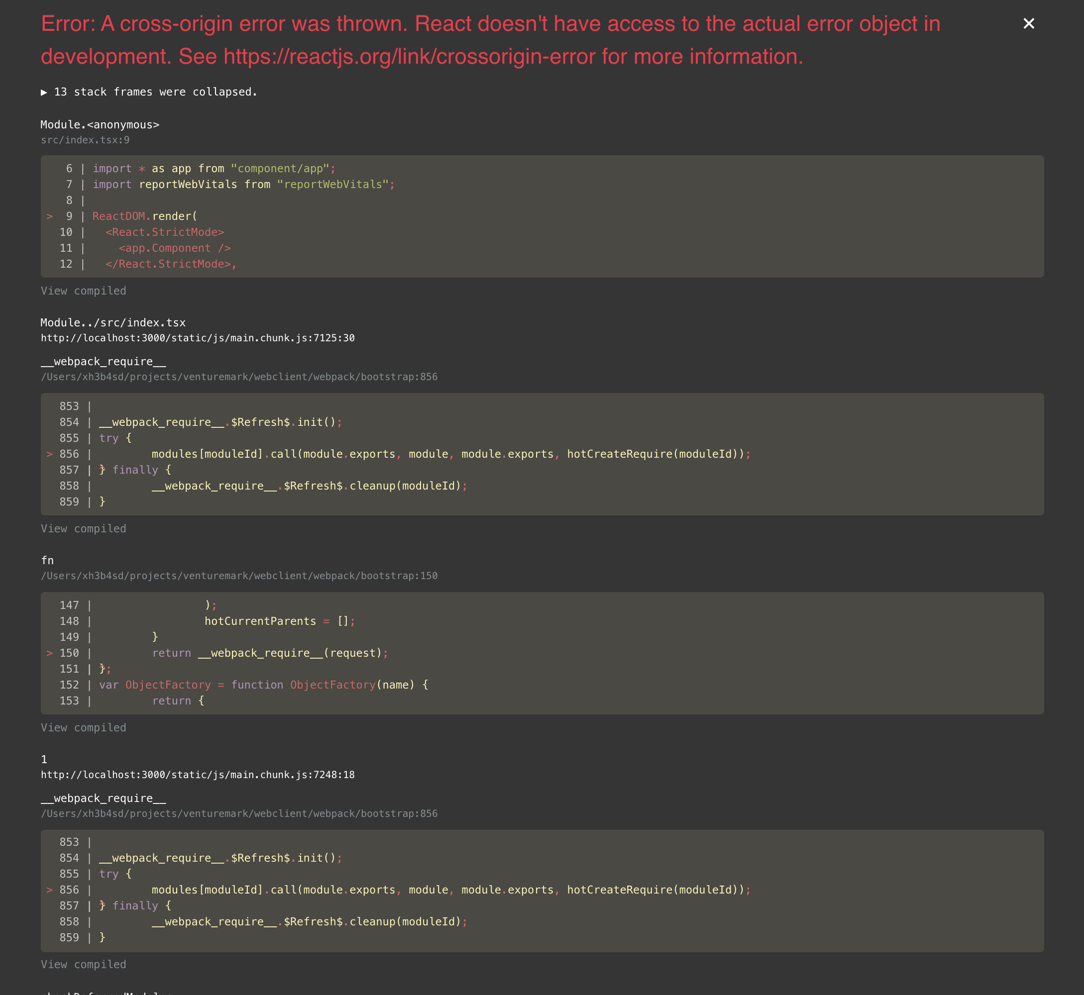 main branch unusable locally · Issue #42 · venturemark/webclient · GitHub