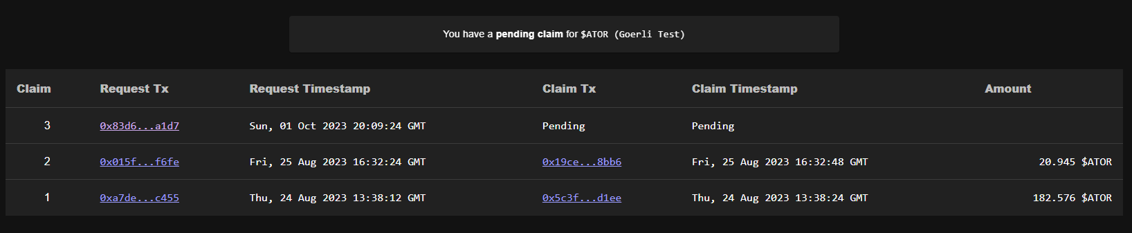 Still unable to claim pending rewards · Issue #120 · ATOR-Development/ator-dashboard · GitHub