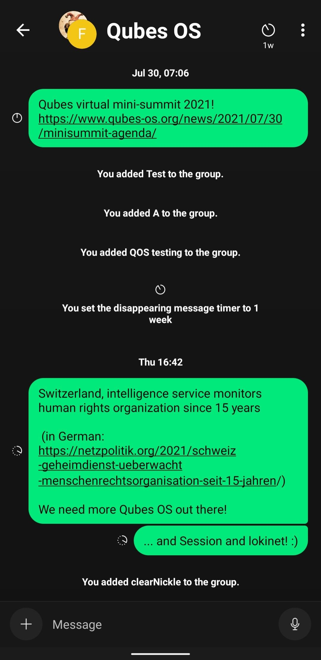 Closed group do not show any message · Issue #708 · oxen-io/session-android · GitHub