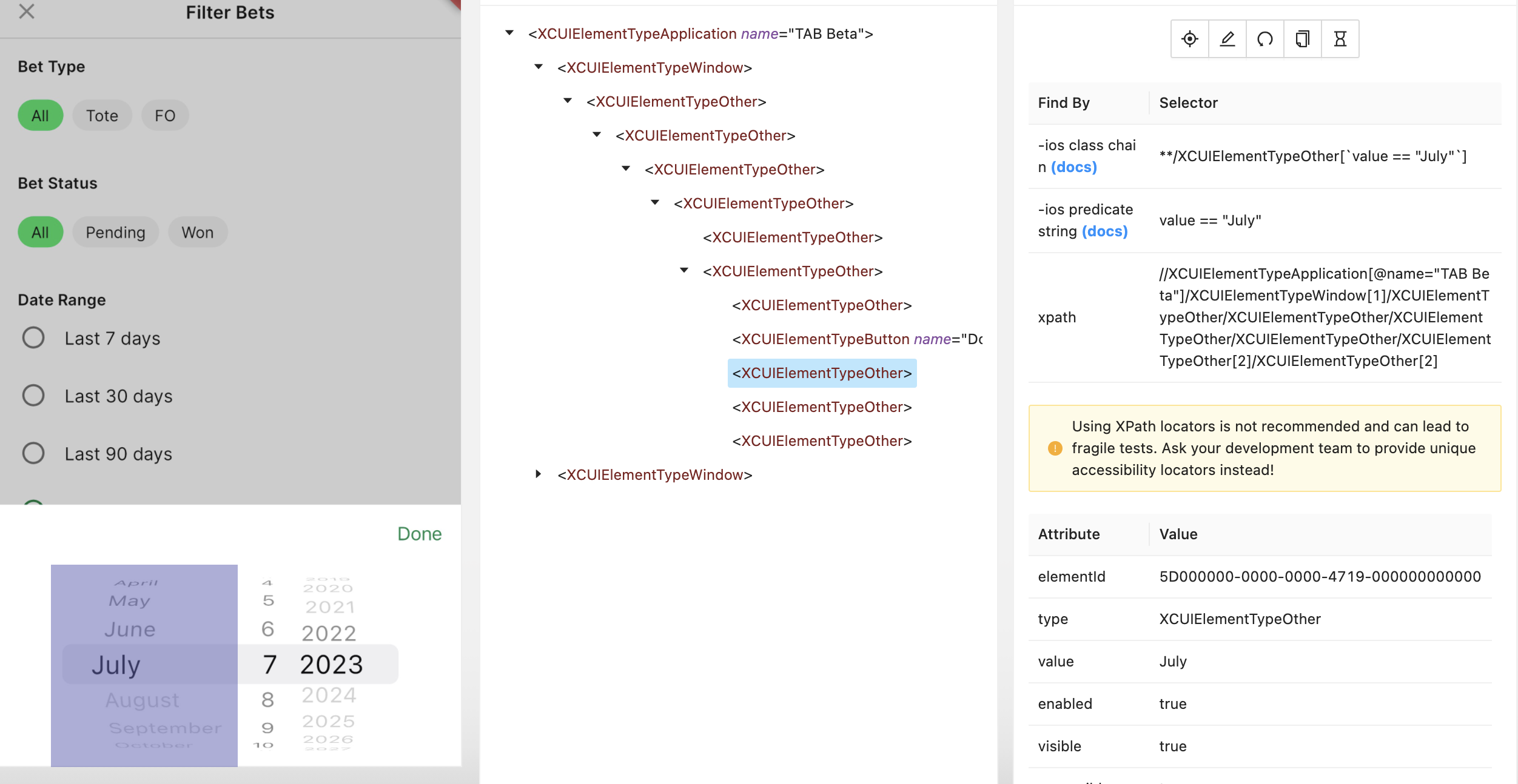 Flutter element inspect issue on iOS for CupertinoDatePicker date ... Flutter element inspect issue on iOS for CupertinoDatePicker date ...