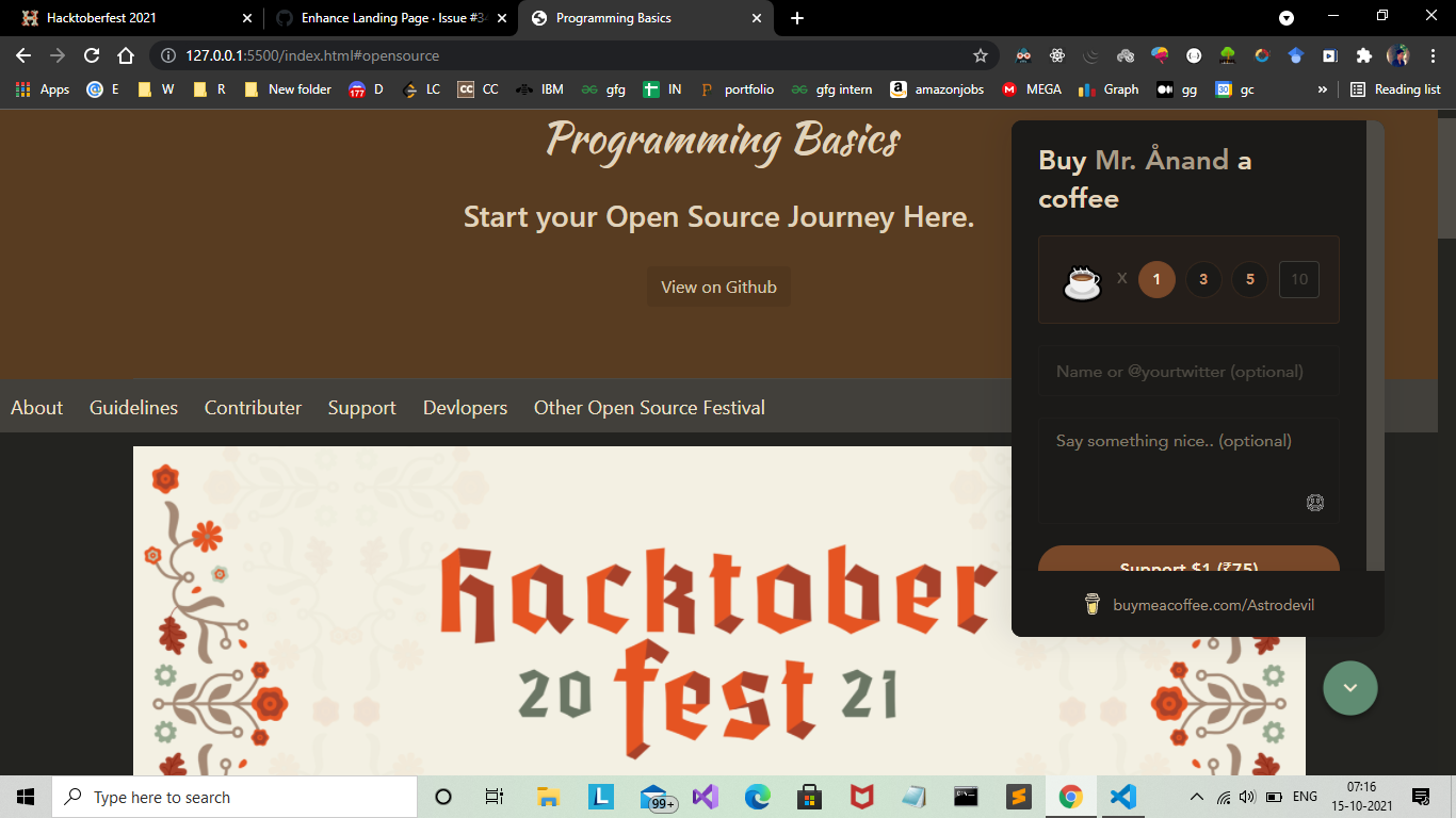 Enhance Landing Page · Issue 344 · Astrodevil Programming Basics · Github