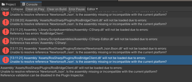 Missing Newtonsoft Json When Setting Up ROS With Unity Issue 409 