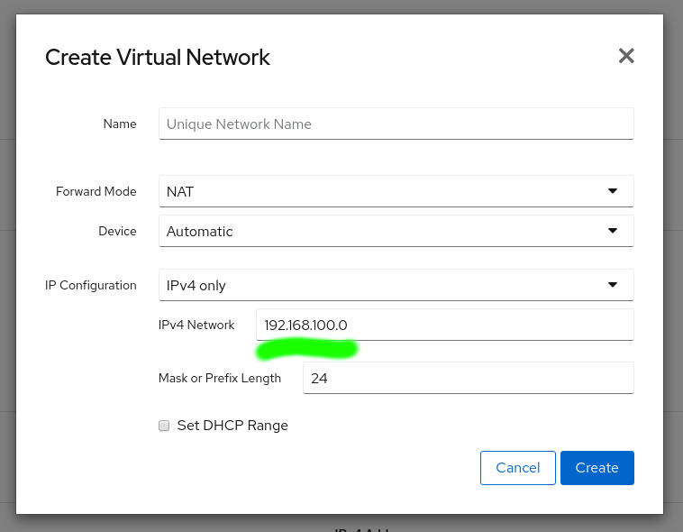 Network Wrong Description In The Create A Network Section Can Lead Into Strange Network