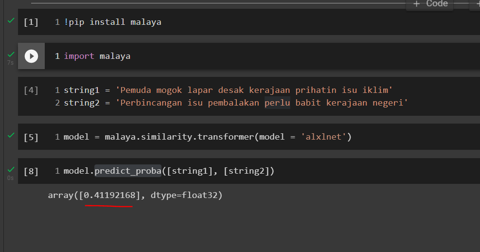Semantic similarity model issue · Issue #122 · mesolitica/malaya · GitHub