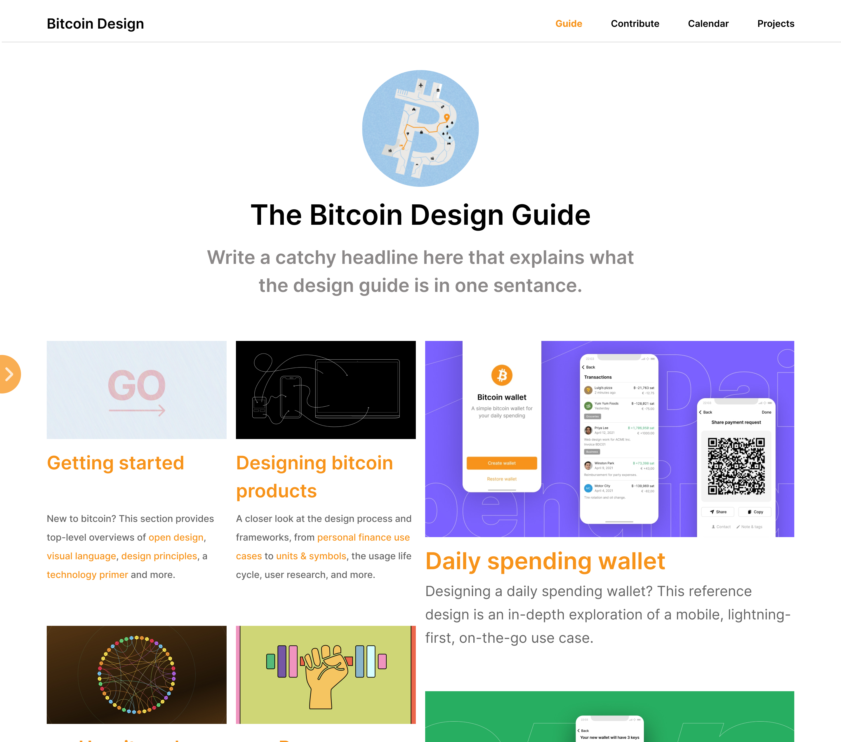 New Bitcoin Design Guide landing page · Issue #808 · BitcoinDesign/Guide · GitHub