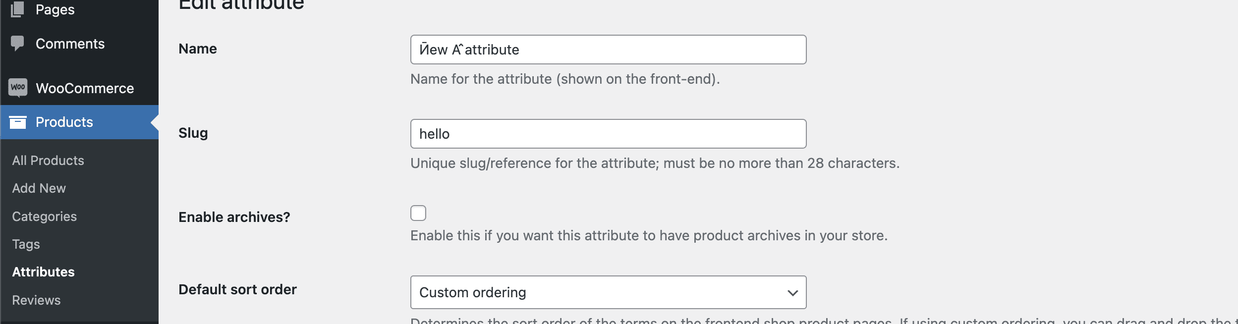 REST API returns attribute slug as name when slug contains Cyrillic letters · Issue #36138 ...