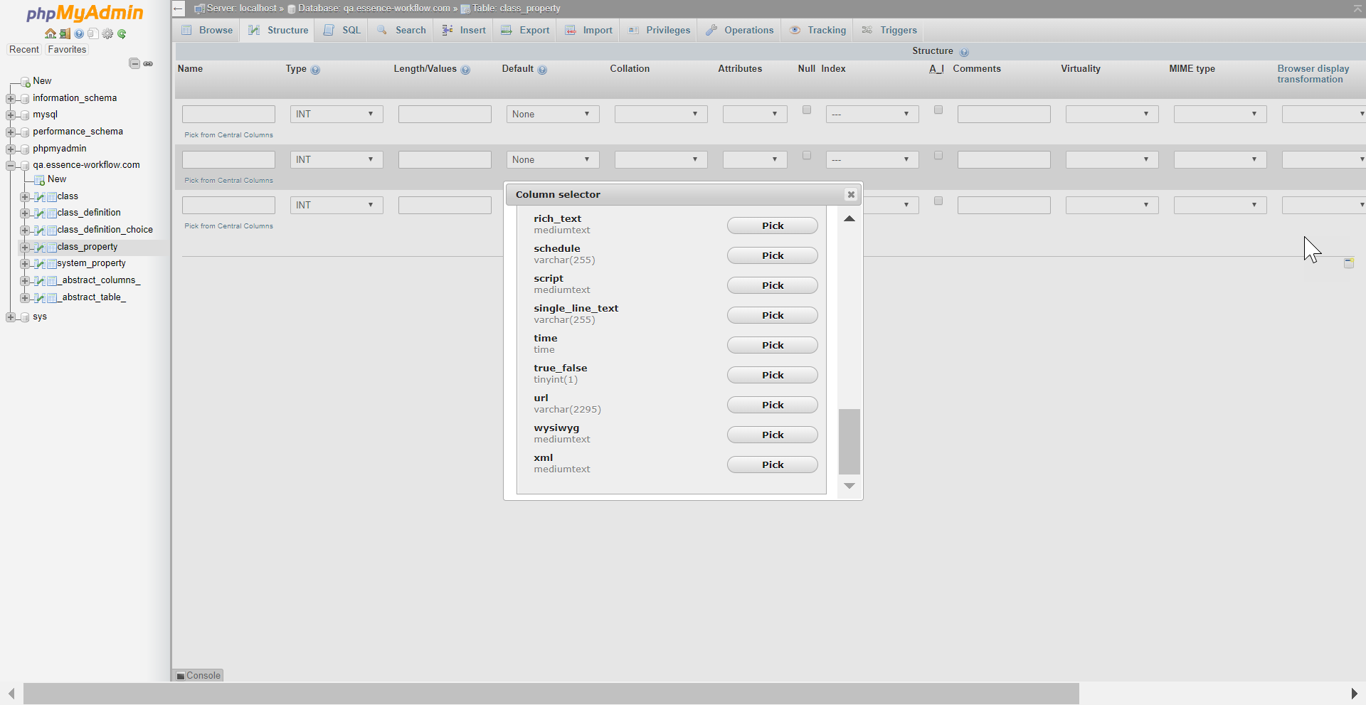 Column selector "See more" removes "Preview SQL" and "Save" area · Issue #14310 · phpmyadmin ...
