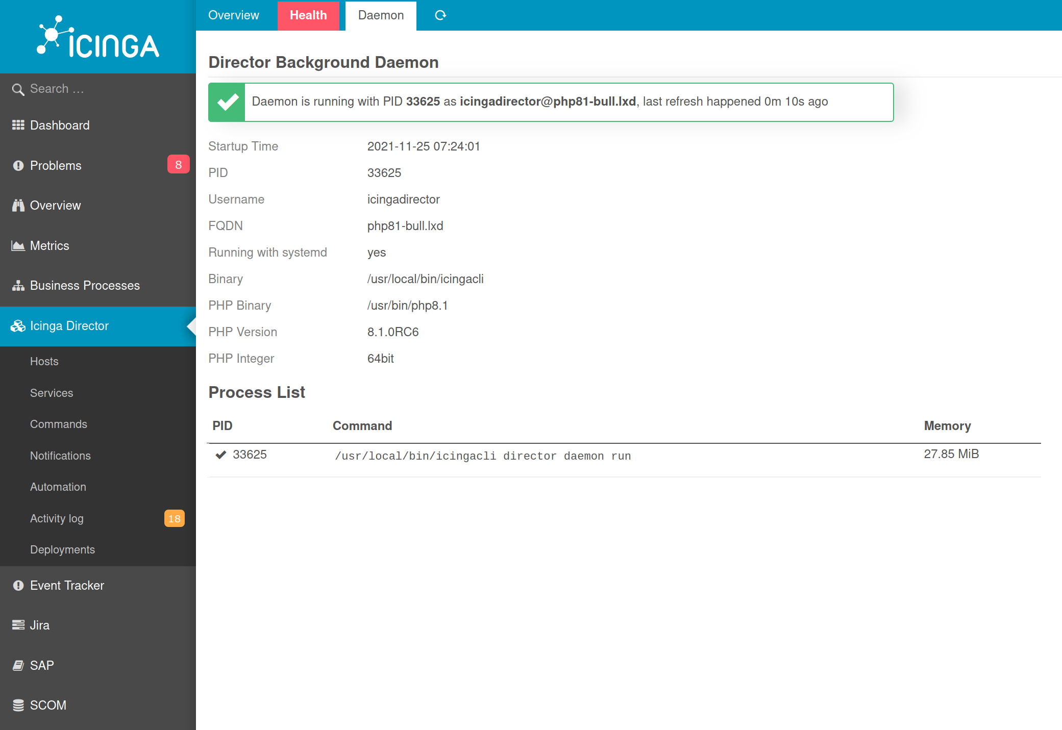 Support for PHP 8.1 · Issue #4609 · Icinga/icingaweb2 · GitHub