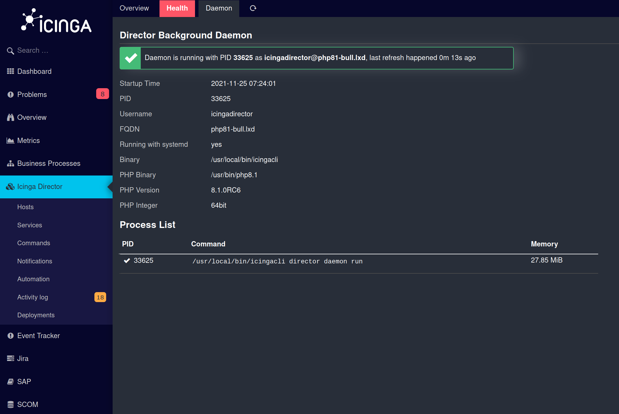 Support for PHP 8.1 · Issue #4609 · Icinga/icingaweb2 · GitHub