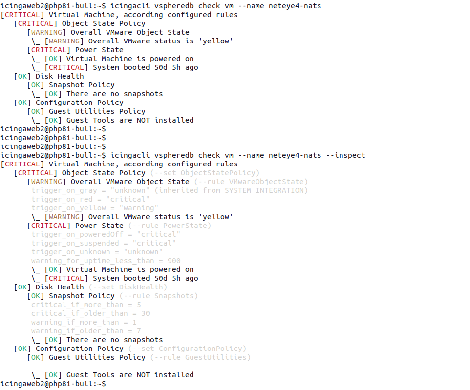 Monitoring Rule Checks should provide an --inspect parameter · Issue #397 · Icinga/icingaweb2 ...