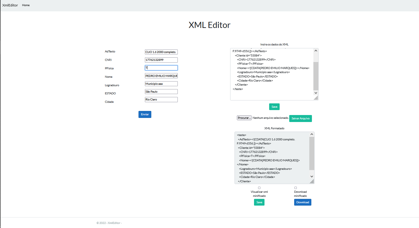 GitHub - Lelou123/XmlEditor: Editor xml, minify, download and insert options available
