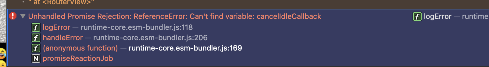 [bug Report][3 1 4] Voverlay Safari Does Not Support Requestidlecallback · Issue 16613