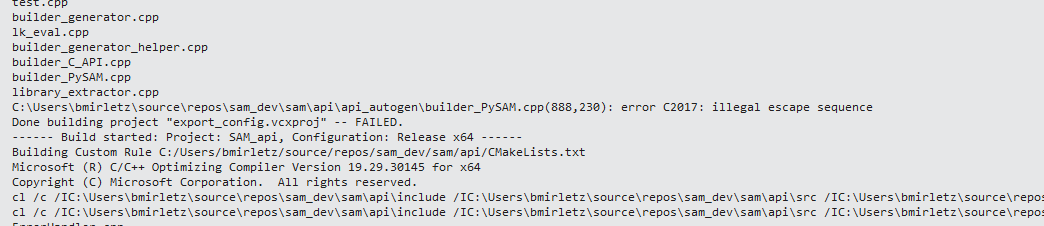 ExportConfig Illegal Escape Sequence · Issue #1048 · NREL/SAM · GitHub