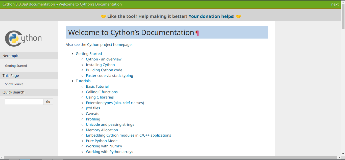 [ENH] Facelift and add guide to contribute to Cython Documentation ...