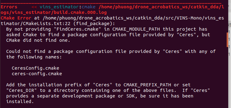 Problem with catkin build · Issue #8 · uzh-rpg/deep_drone_acrobatics · GitHub
