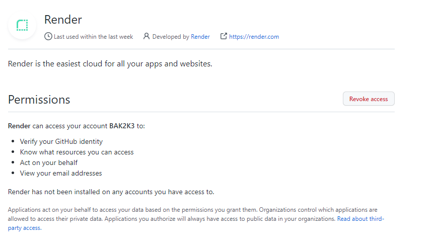 Cannot link Render App to Github Repos · community · Discussion #39665 · GitHub