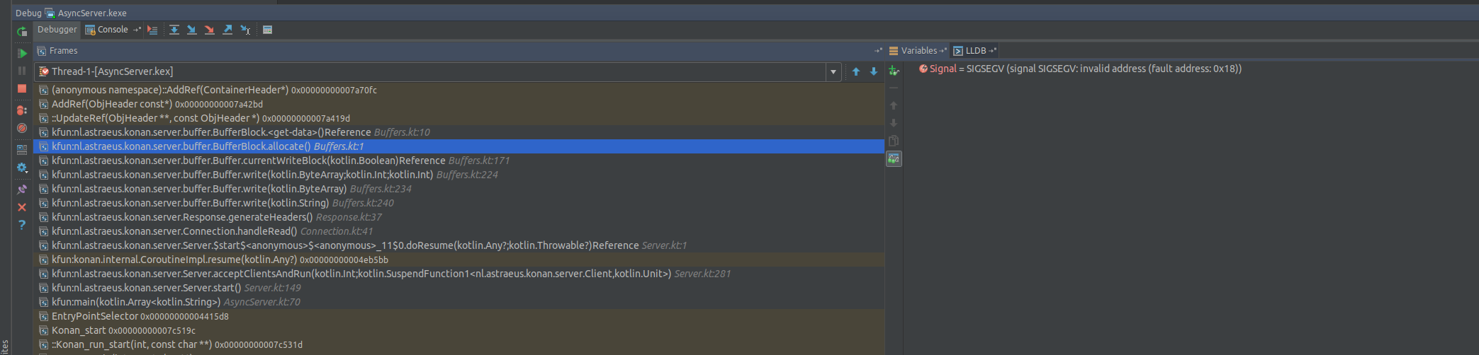 Reference counter SIGSEGV · Issue #1117 · JetBrains/kotlin-native · GitHub