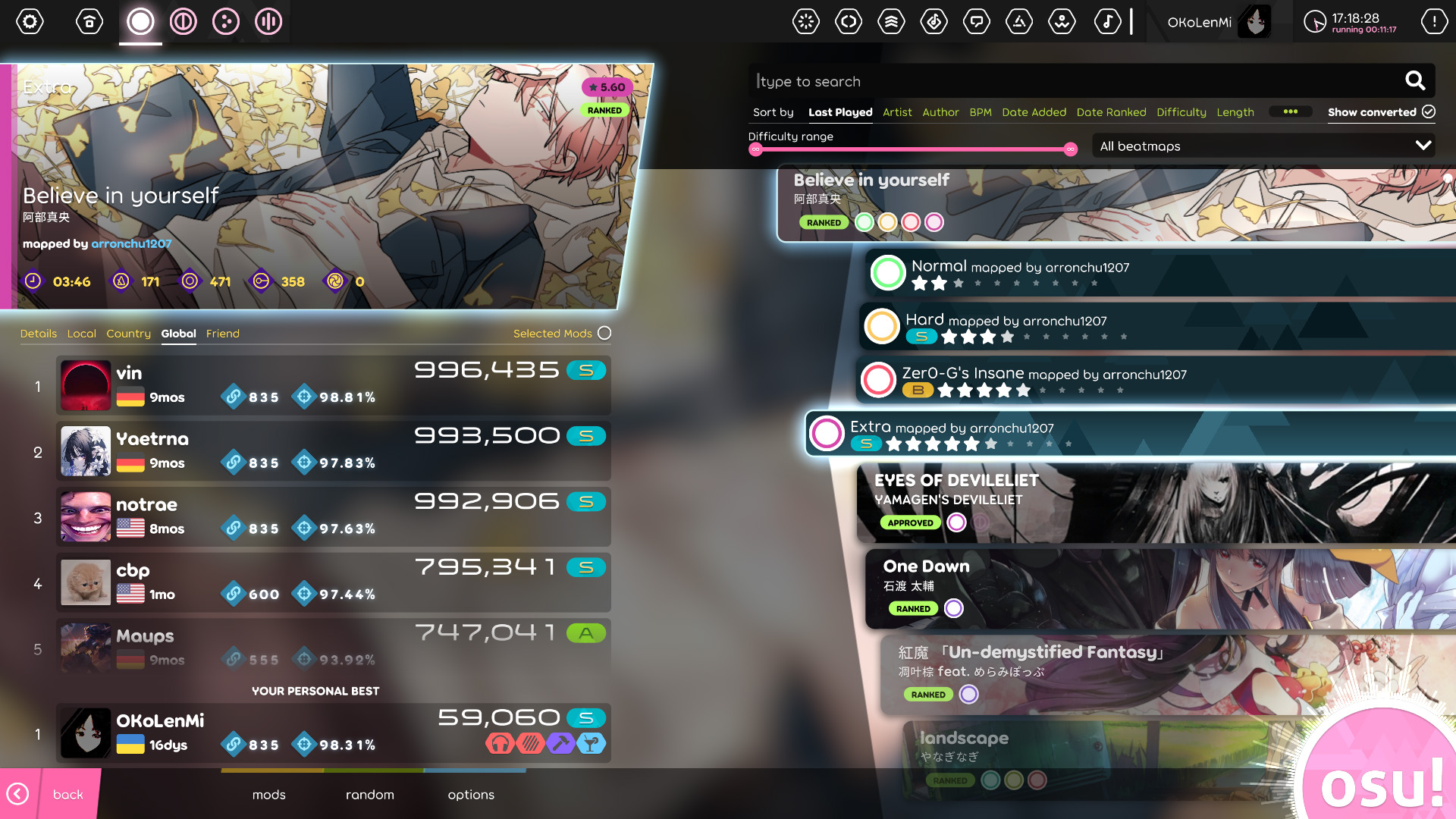 Nomode scores is still not submiting (Relax scores are not overwriten). Peppy, don't close this ...
