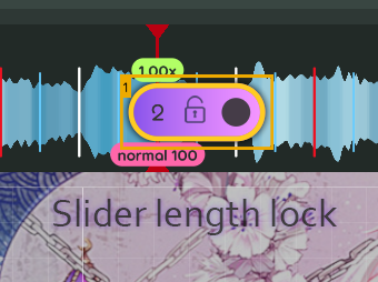 Editor. Add posibility to lock [slider length on timing line] and ...