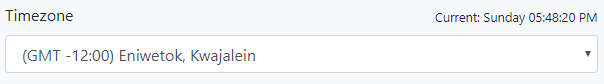 Timezone dropdown not showing set timezone. · Issue #247 · statping ...