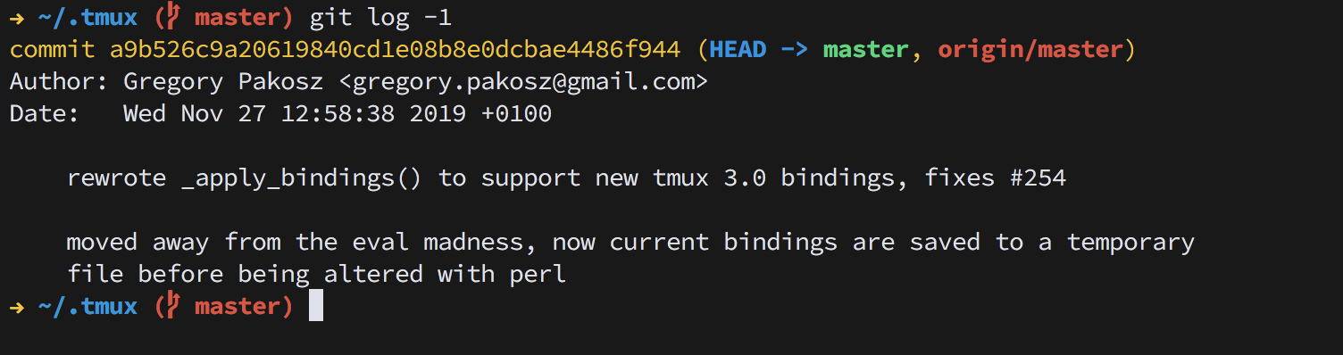 'cut -c3- ~/.tmux.conf | sh -s _apply_configuration' returned 255 · Issue #300 · gpakosz/.tmux ...