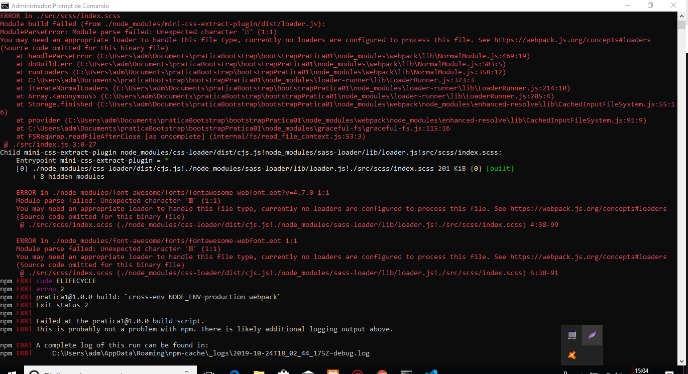 Error --- npm run build --------npm-start---->webpack · frontendbr forum · Discussion #1579 · GitHub