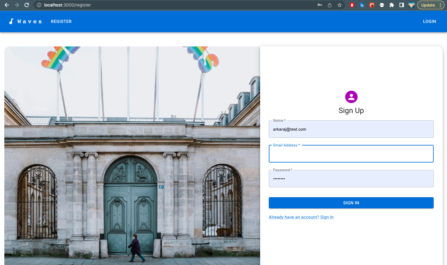 GitHub - Arkaraj/Waves: Spotify like Webapp with Simple CRUD operations