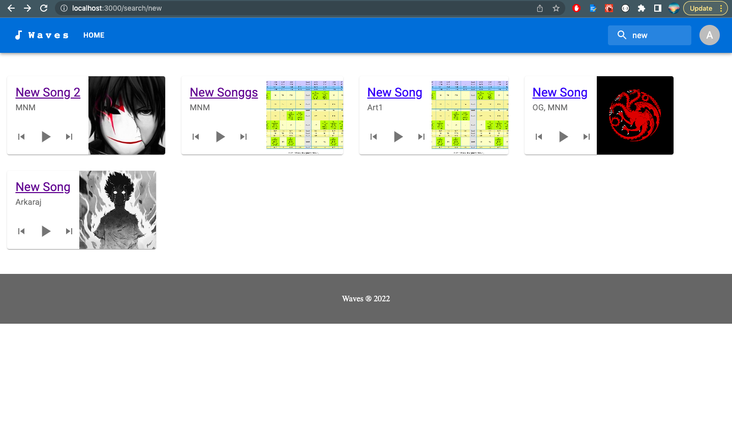 GitHub - Arkaraj/Waves: Spotify like Webapp with Simple CRUD operations