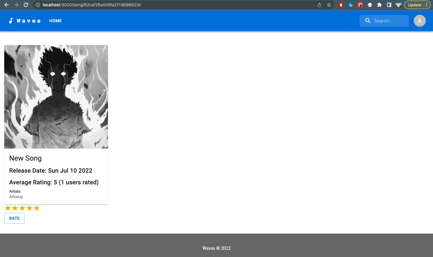 GitHub - Arkaraj/Waves: Spotify like Webapp with Simple CRUD operations