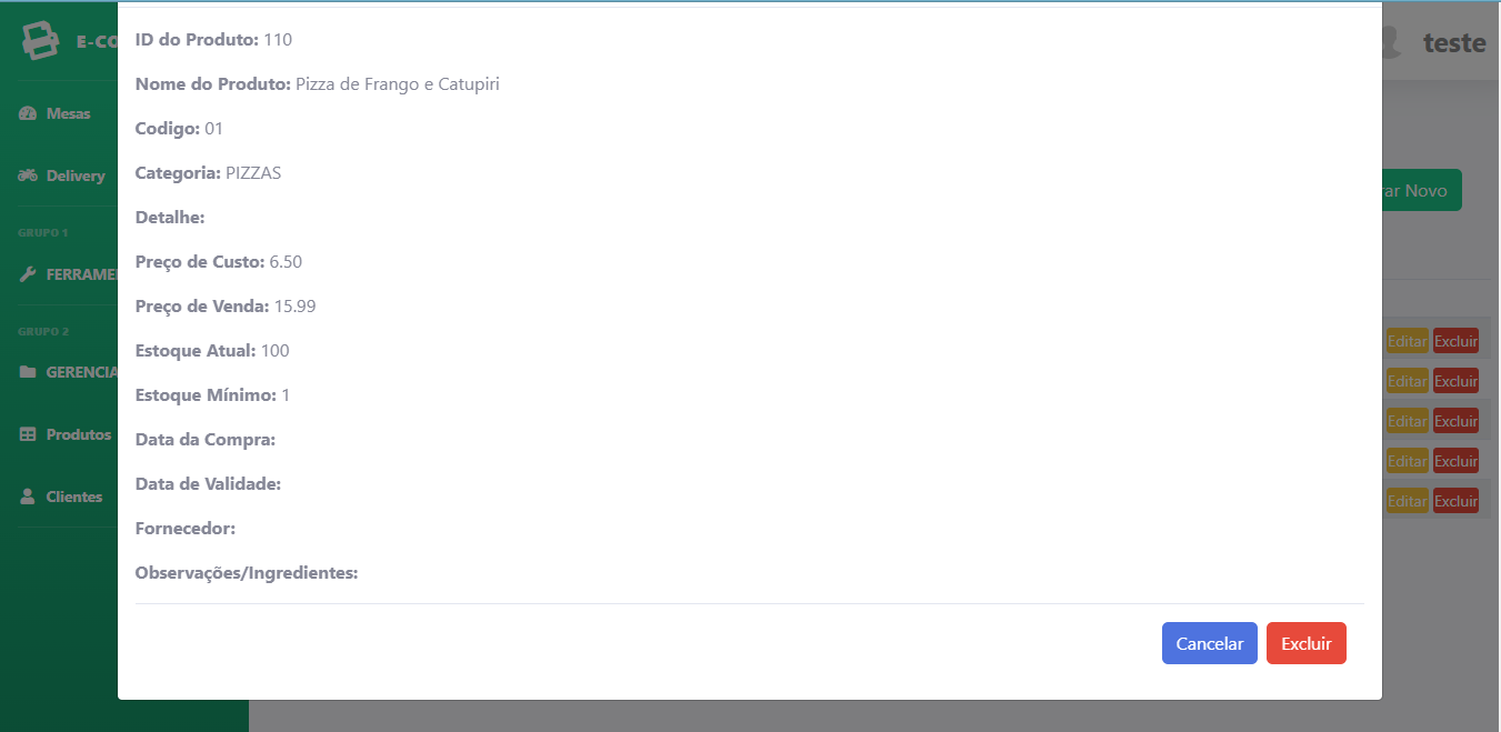 GitHub - GiovanniPaschoalRaphael/pdv_restaurante