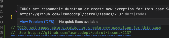 Enforce actionable and trackable `TODO` comments · Issue #215 · leancodepl/flutter_corelibrary ...