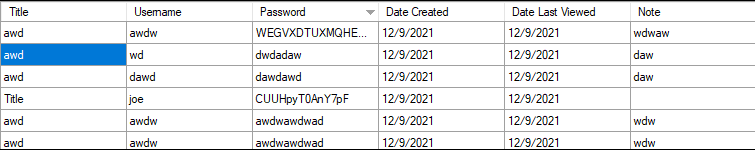GitHub - klayza/PasswordManager: Track and generate passwords in a winforms application
