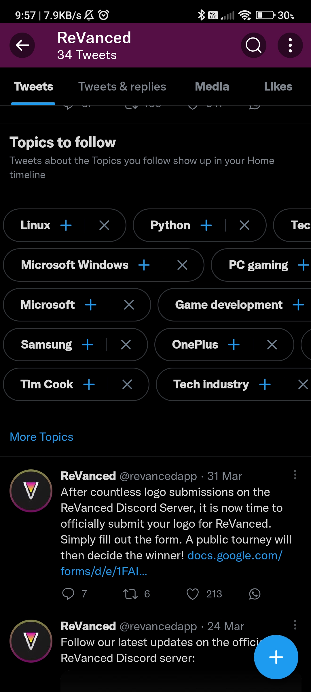 Twitter Patch · Revanced · Discussion 602 · Github