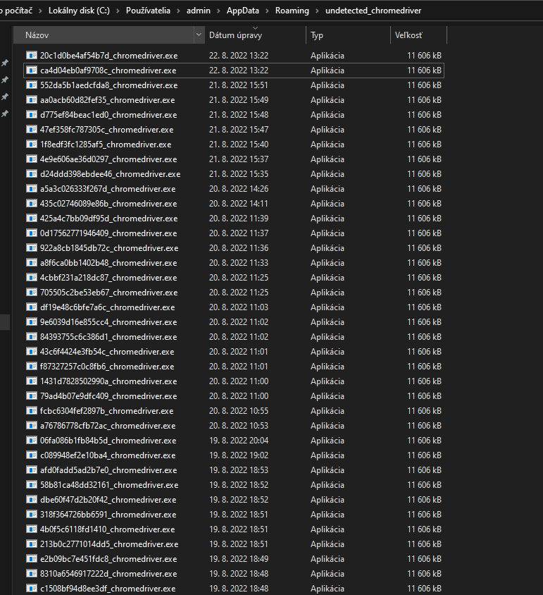 Undetected Chromedriver Making Executables Each Time It Opens Chrome