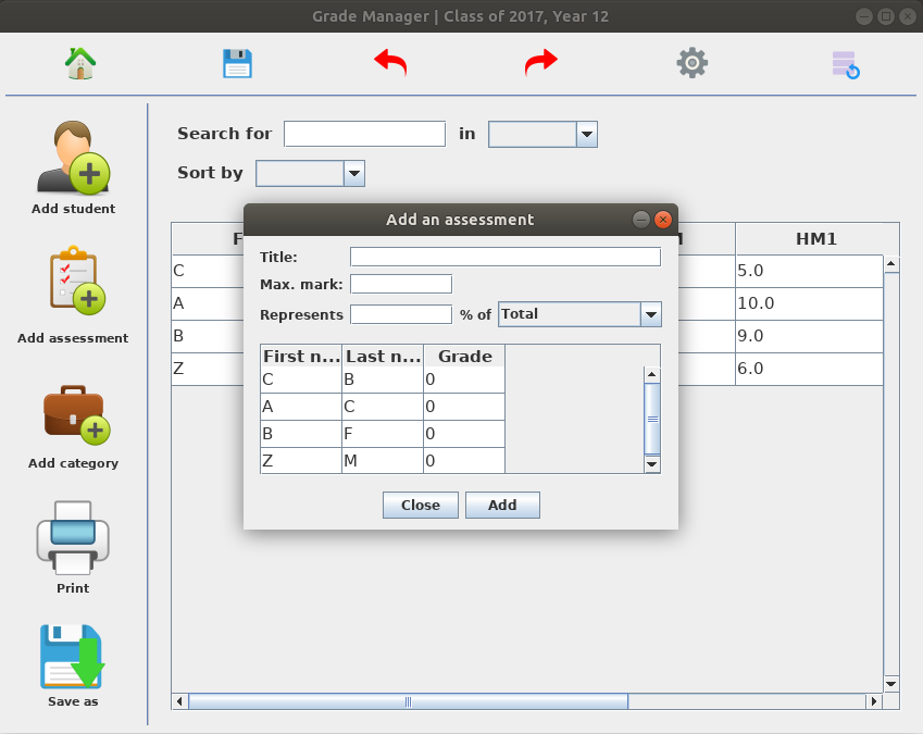 GitHub - aymanmahran/Grades-Manager: Java app to manage assignments and ...