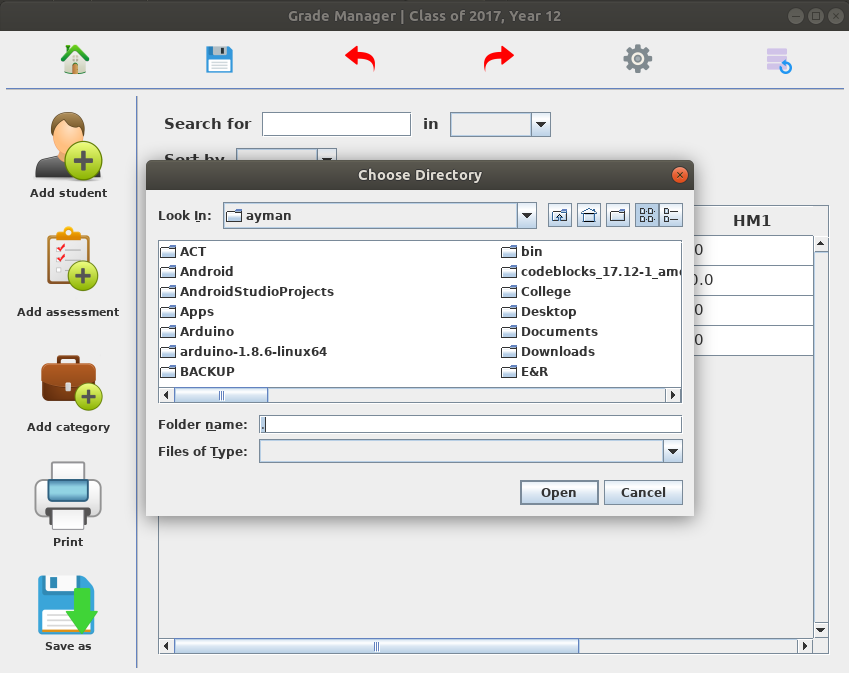 GitHub - aymanmahran/Grades-Manager: Java app to manage assignments and ...