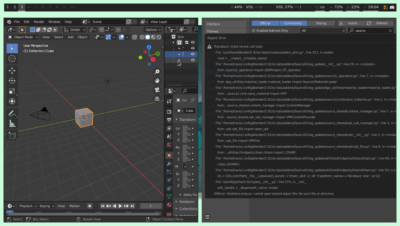 Addon doesn't start on linux · Issue #88 · REDxEYE/SourceIO · GitHub