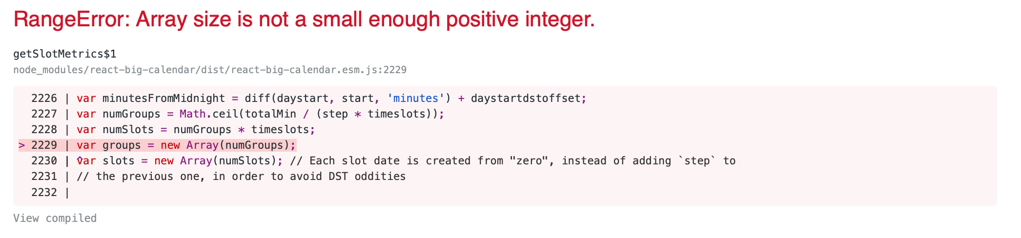 Calendar initialization fails on Safar due to RangeError · Issue #1502 · jquense/react-big ...