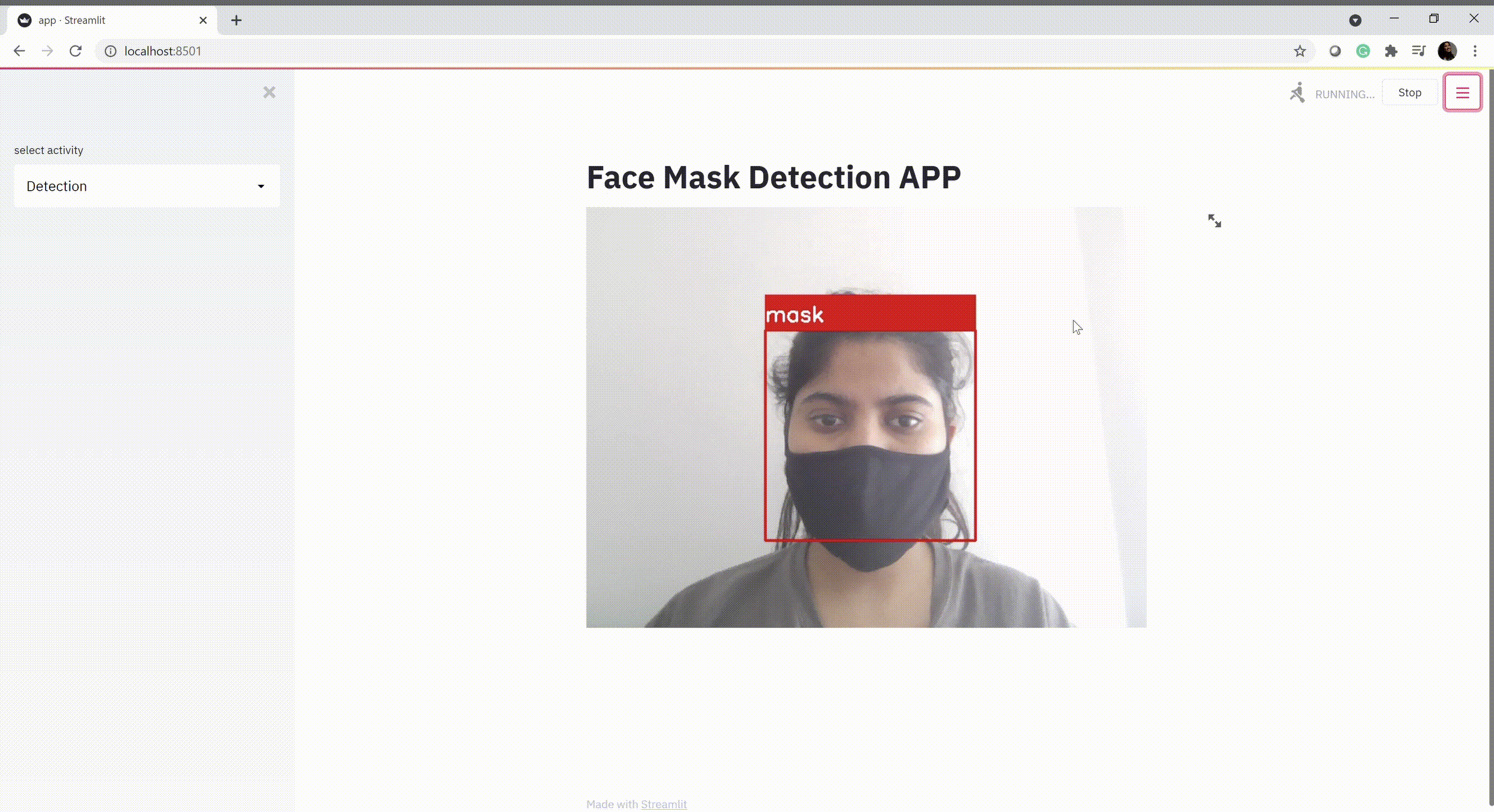 GitHub - Nale123/Face-mask-detector: Real time face mask detector using ...