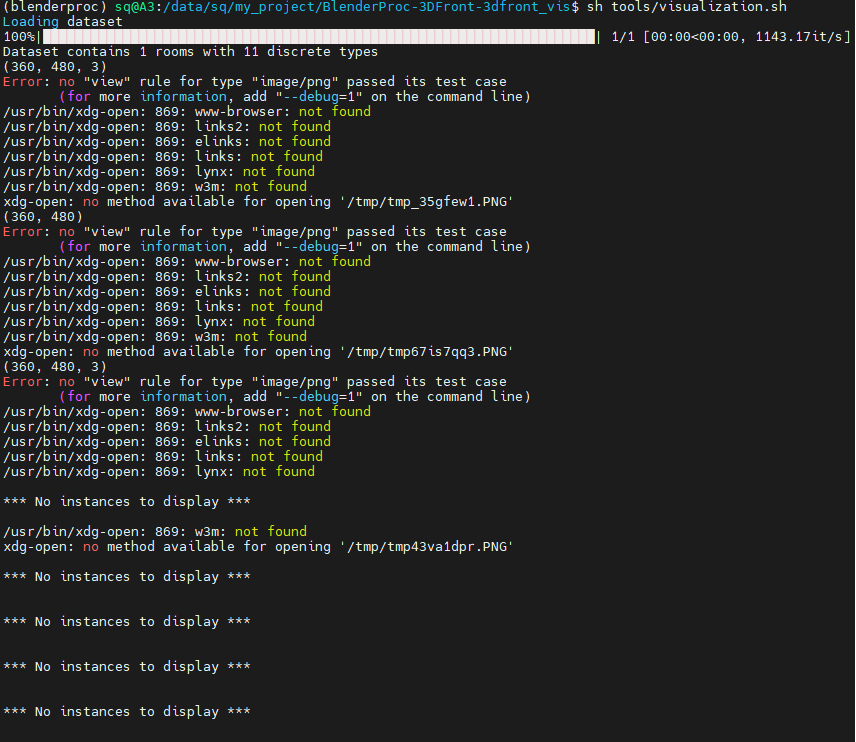 [BUG]: fail in visualization · Issue #2 · yinyunie/BlenderProc-3DFront · GitHub