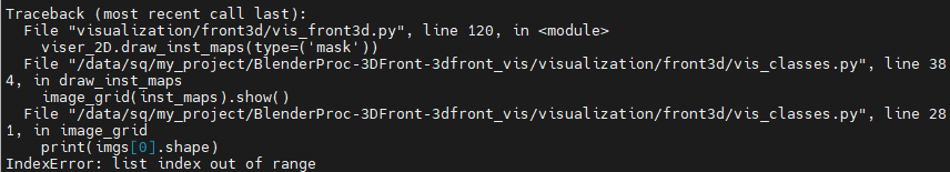 [BUG]: fail in visualization · Issue #2 · yinyunie/BlenderProc-3DFront · GitHub