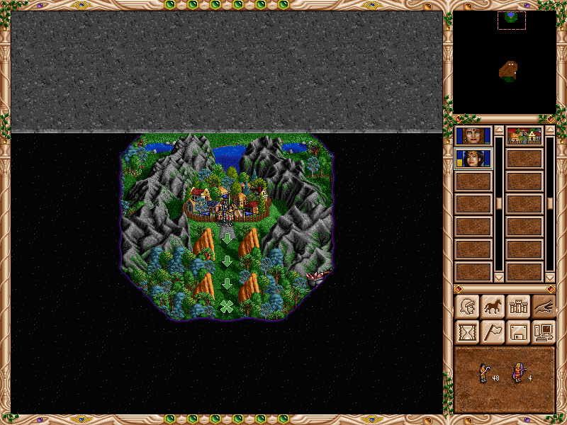 Adventure Map After Upgrading A Town Visible Area Becomes Larger But New Cells Are Unreachable