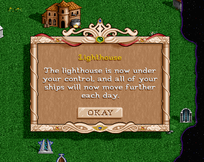 Adventure map, Lighthouse which was already flagged by current player ...