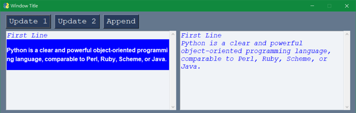 [ Enhancement ] Expand Multiline to include font changes on a per-update basis (e.g. as a parm ...