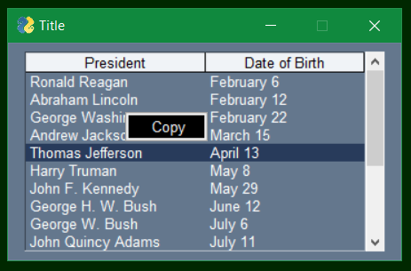 Find cell when right click menu on sg.Table · Issue #149 · jason990420/PySimpleGUI-Solution · GitHub