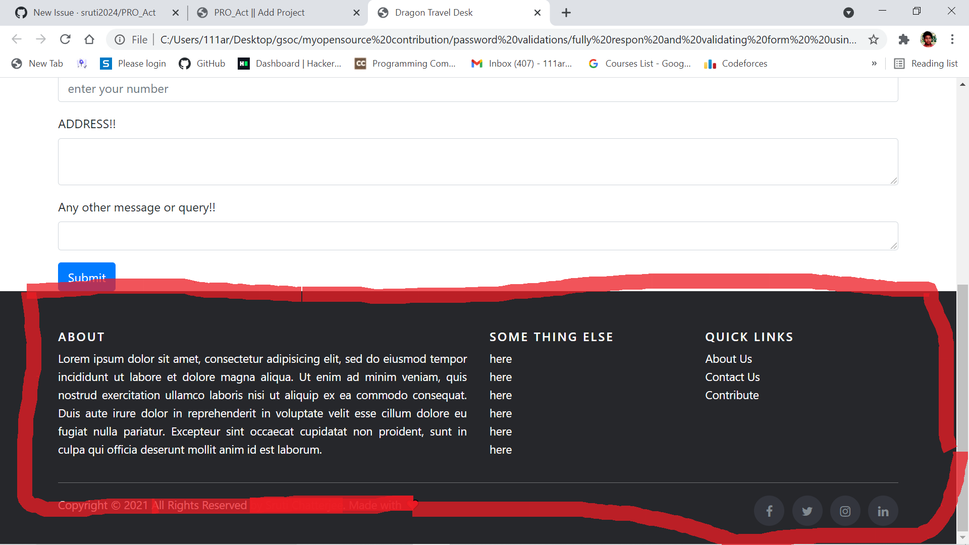 Improve the footer · Issue #146 · kritikaparmar-programmer/HealthCheck · GitHub