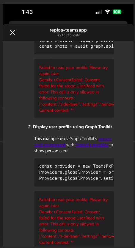 Teams Toolkit Tab App Sso Is Not Working Inside Task Module In Ios · Issue 8284 · Officedev